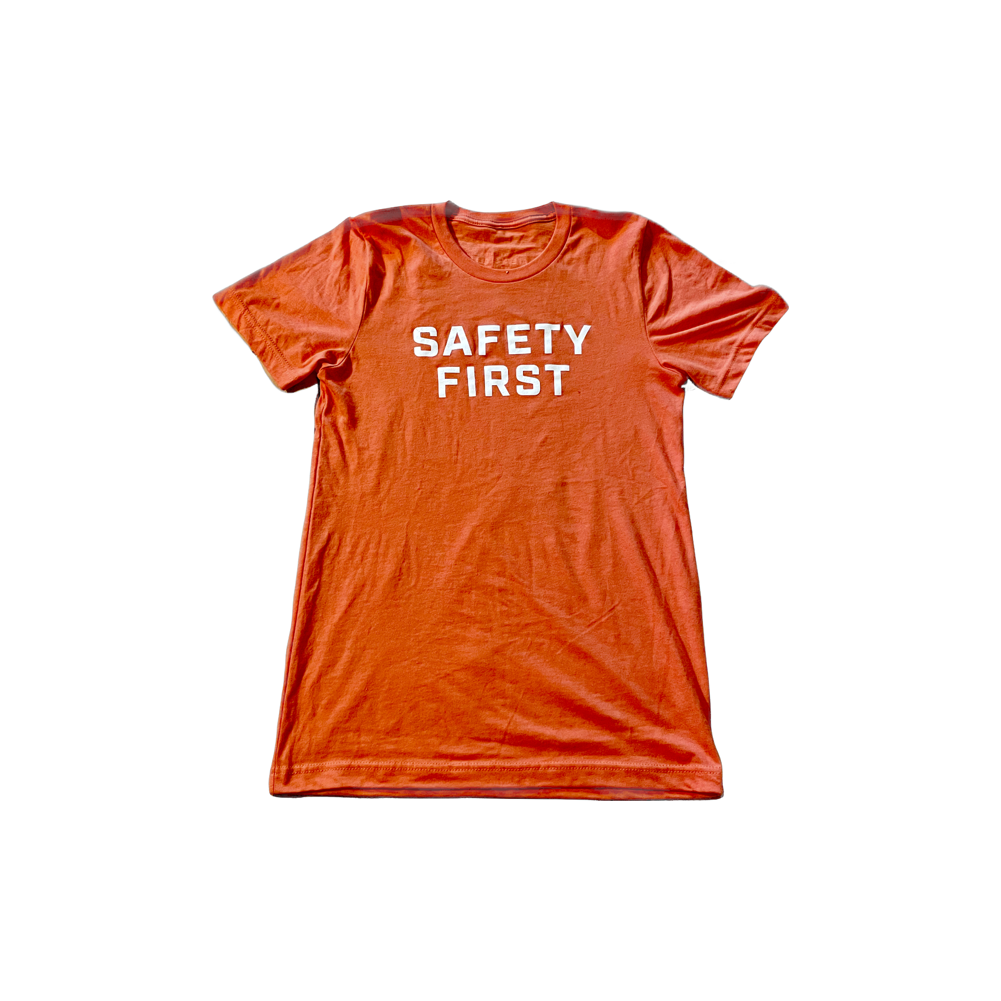 Safety First Orange Tee | Industrial Arts Brewing Company